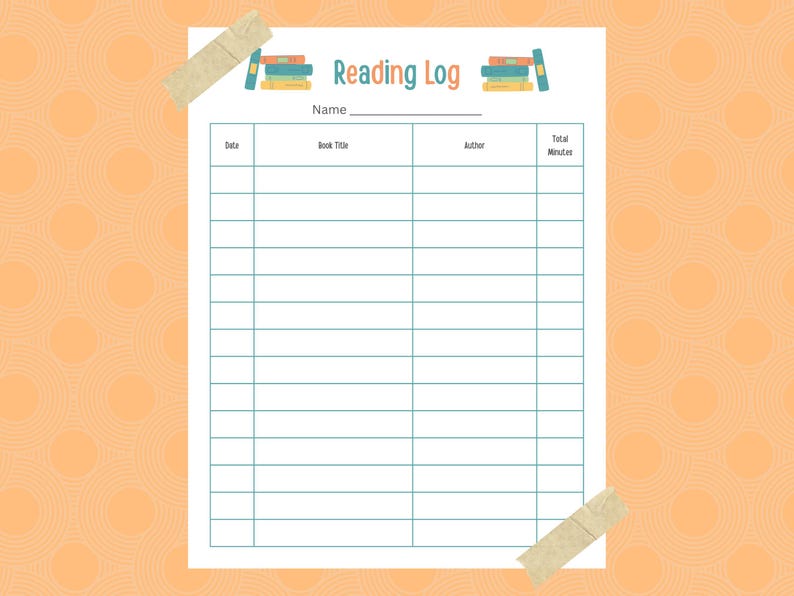 Printable Reading Log and Book Tracker - Etsy