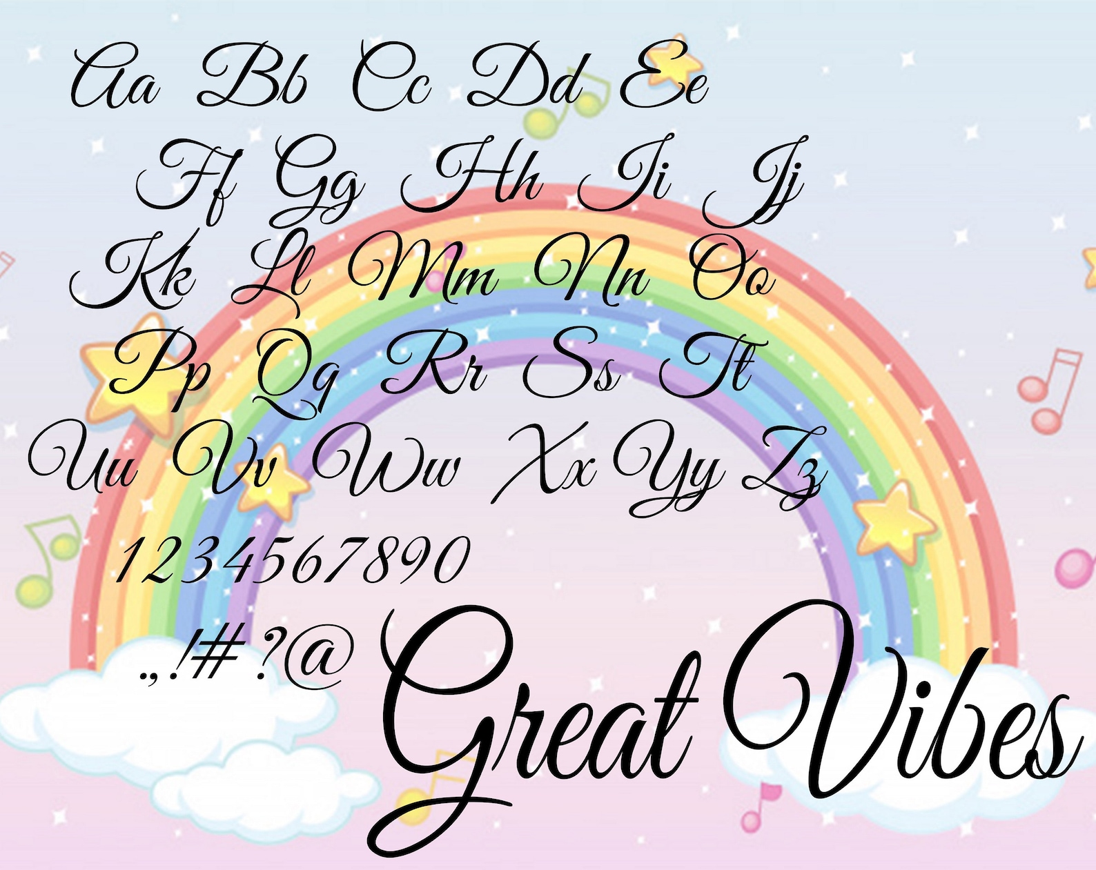 Great Vibes font svg dxf png Great Vibes font svg dxf | Etsy