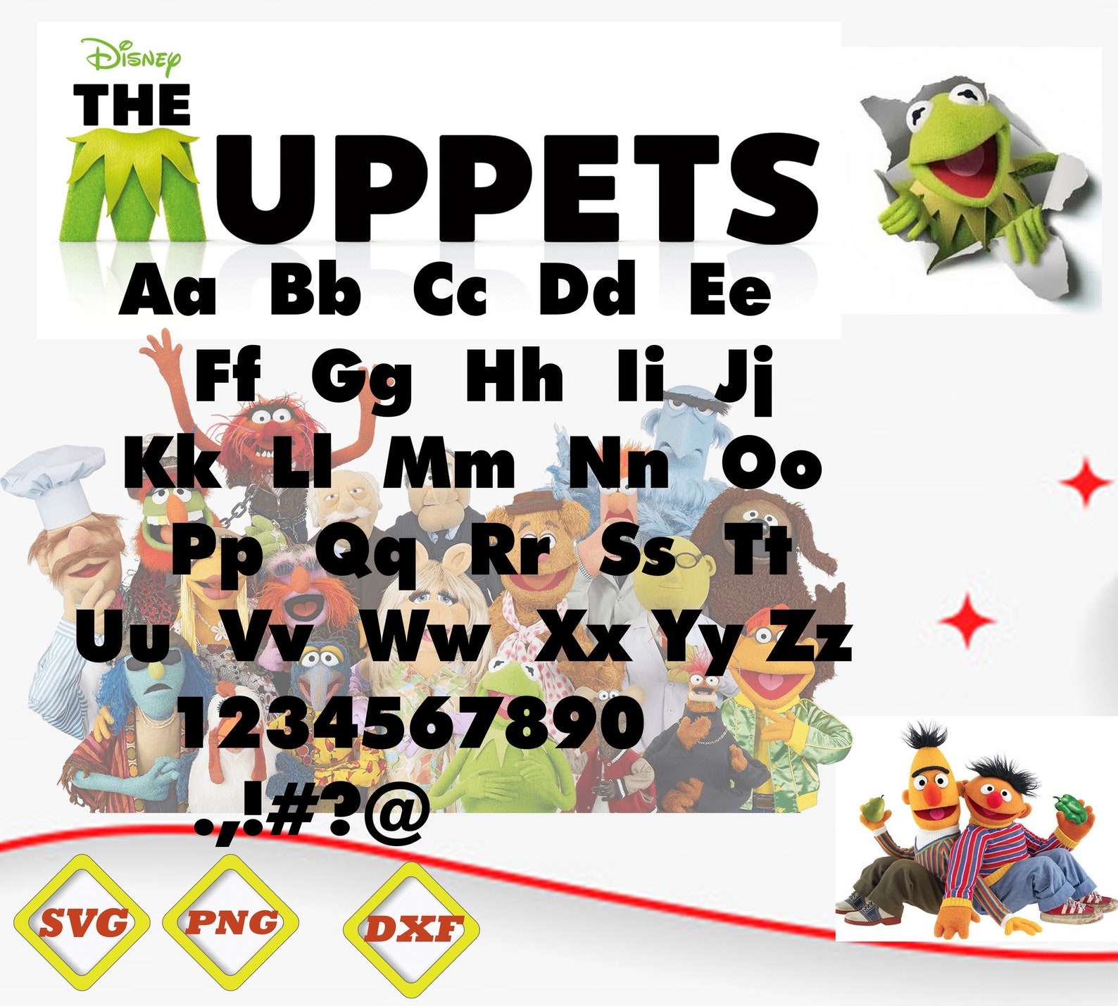 The Muppets svg dxf The Muppets font Muppets alphabet | Etsy