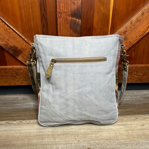 Myra Bag Rail Express Upcycled Canvas Shoulder Purse - Etsy