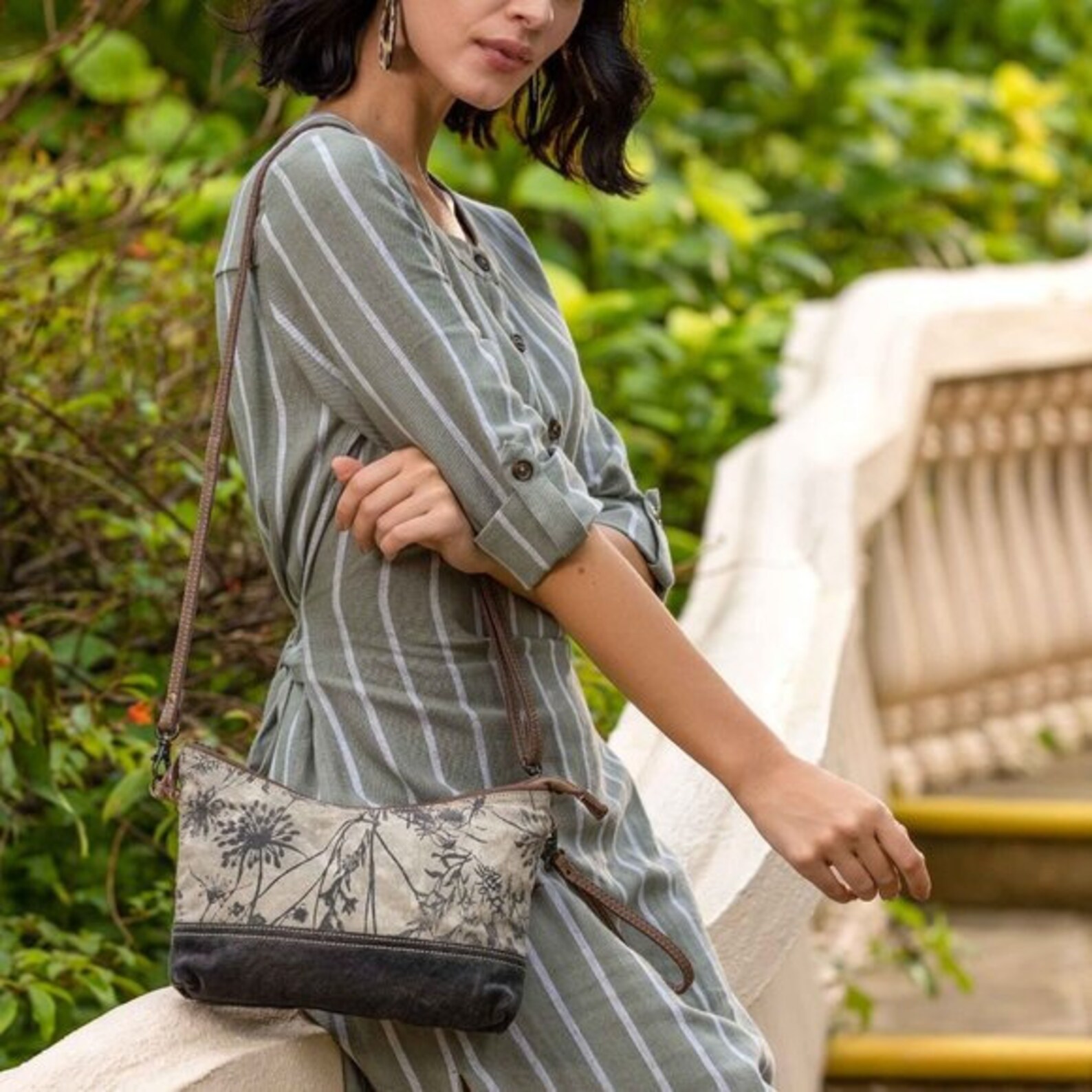 Dainty Delight Small Crossbody Purse Upcycled Canvas Bag - Etsy