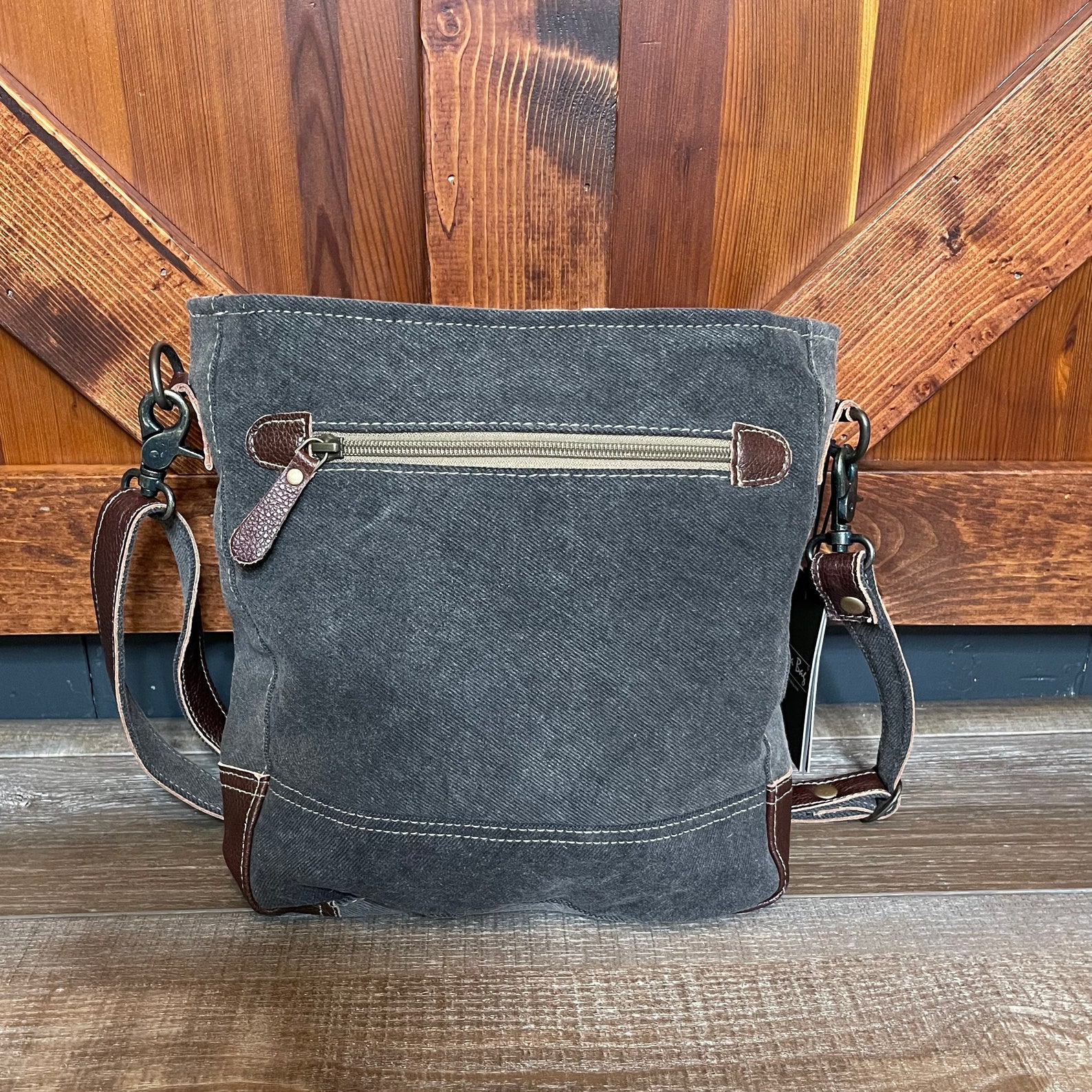 Freaky Leather and Upcycled Canvas Shoulder/crossbody Bag - Etsy