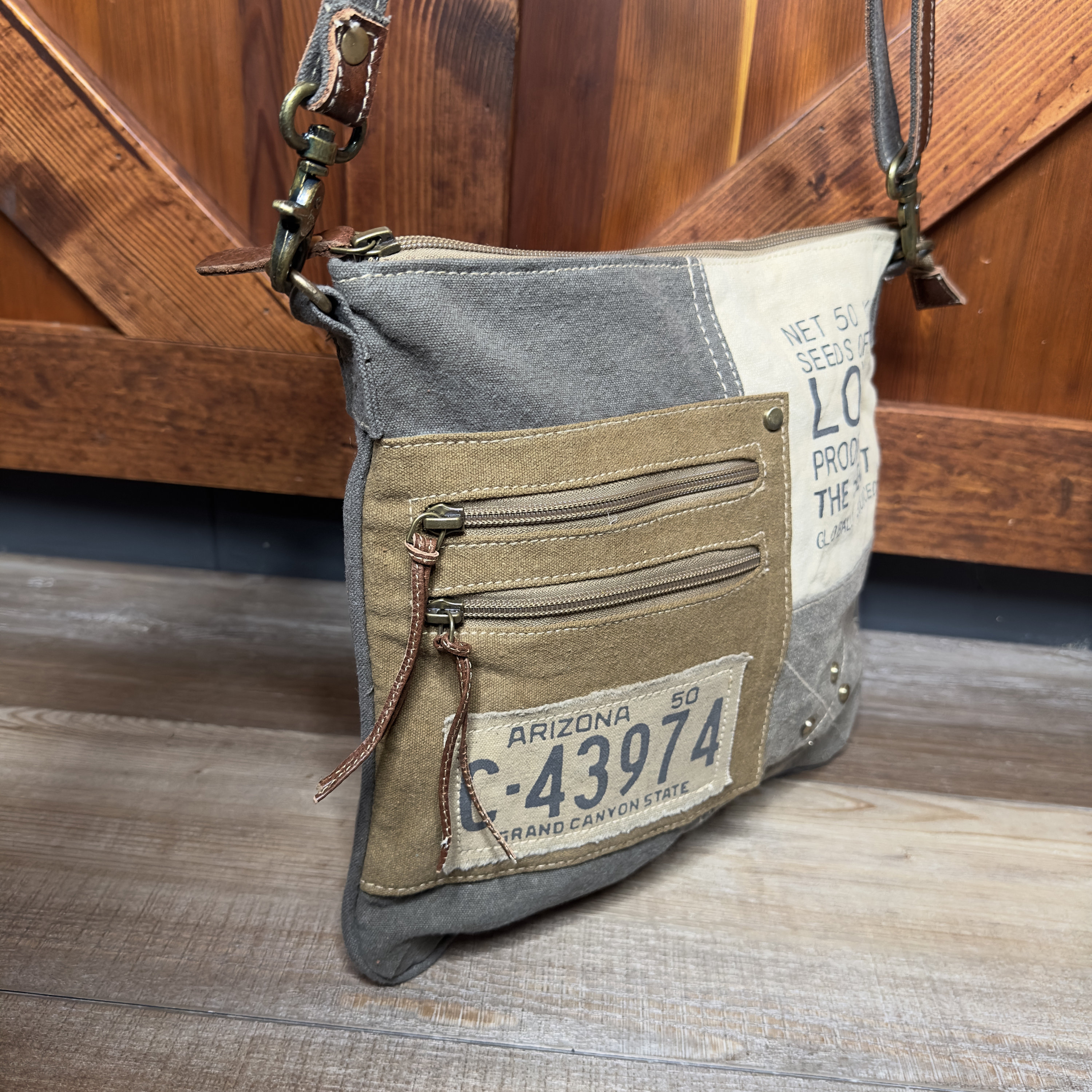 Seeds of Love Crossbody Purse Upcycled Canvas Bag - Etsy