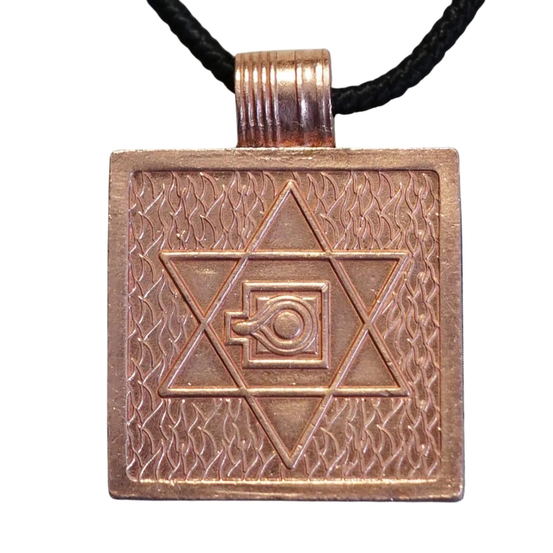 Isha Dhyanalinga Copper Pendant With Black Thread Ready to Wear - Etsy