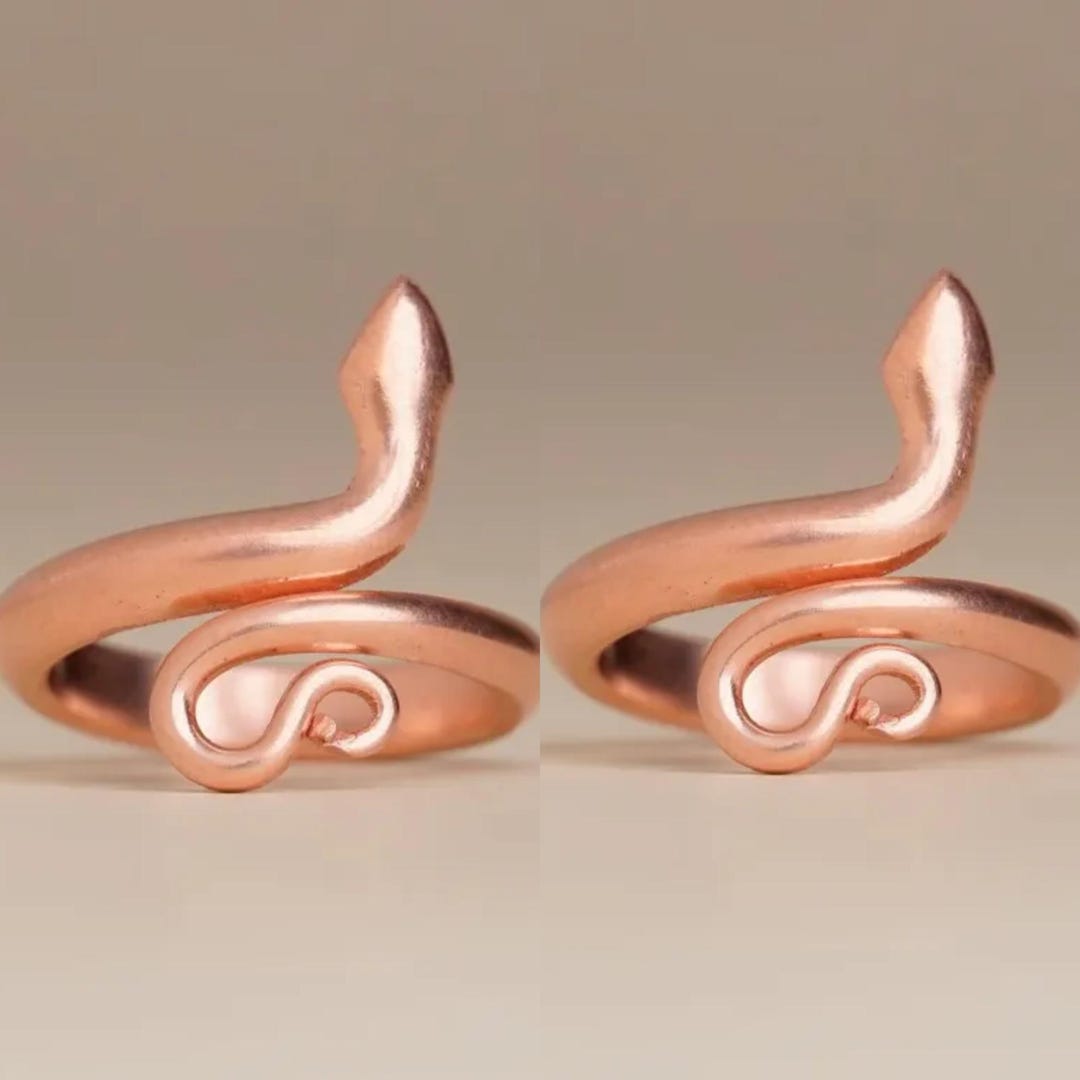 Pure Copper Snake Ring, Isha Snake Ring - Etsy