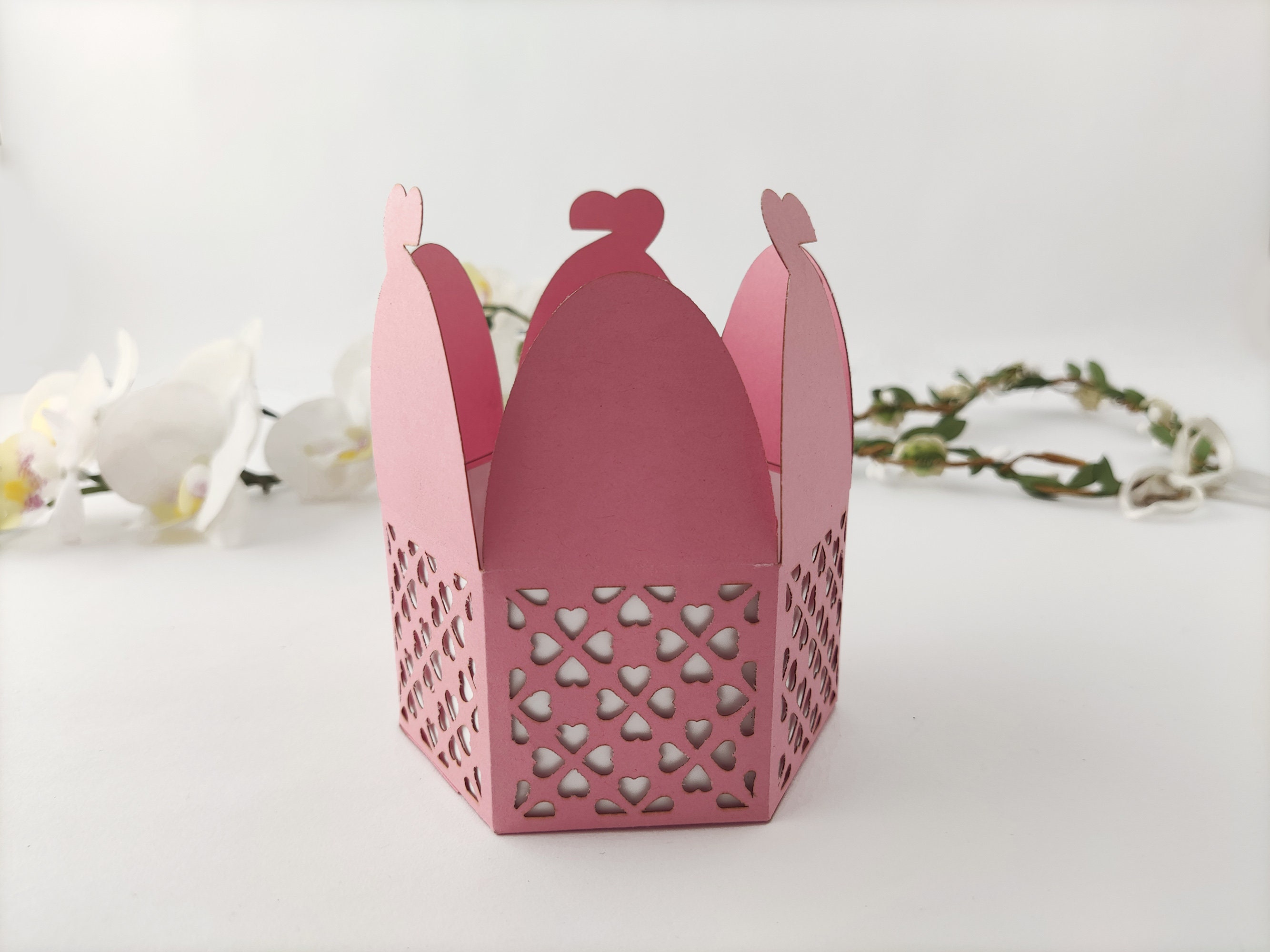 Lantern Box With a Pattern Cut Out Printable Box Template - Etsy
