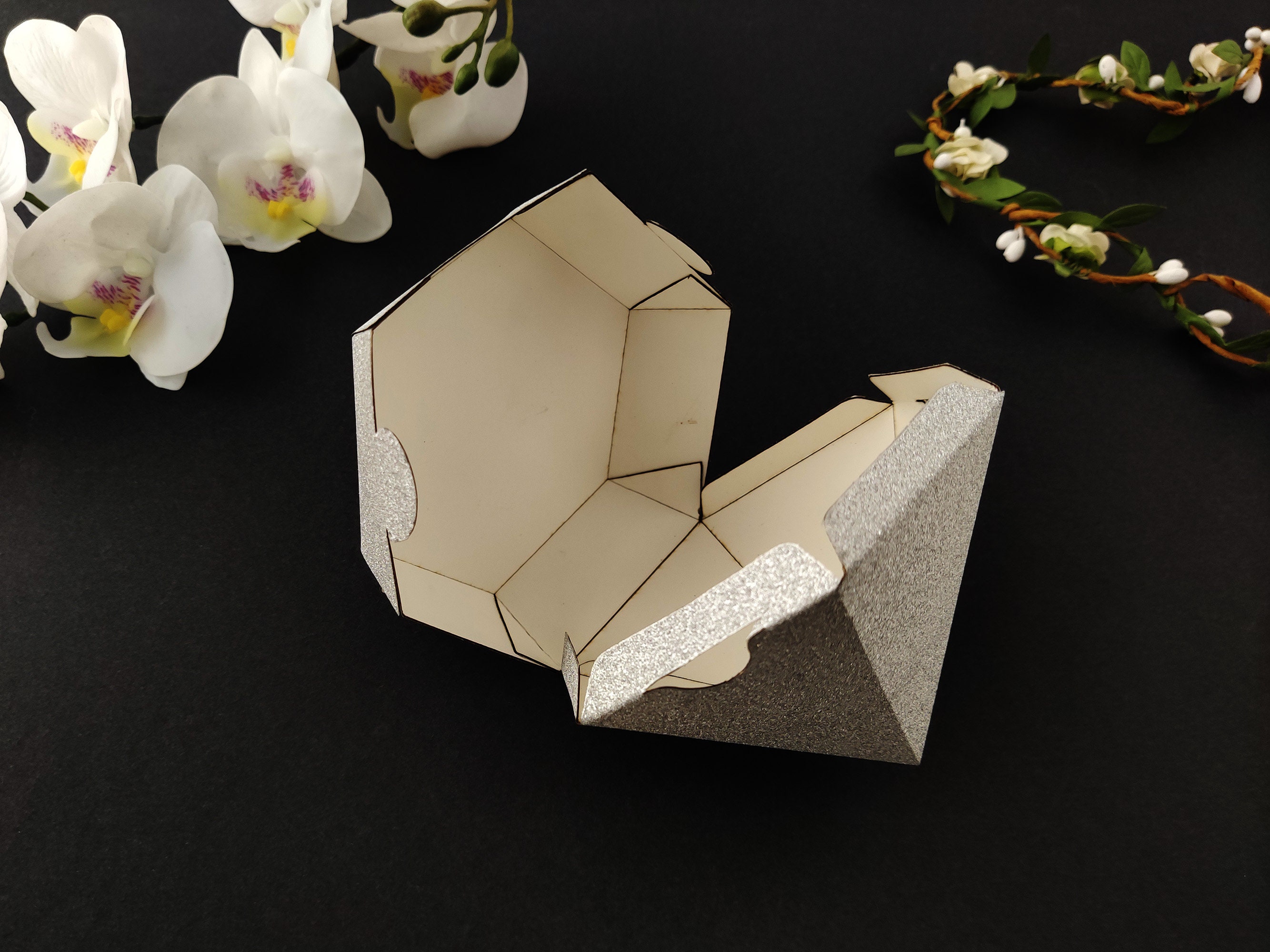 Diamond & Bow Printable Box Template Gift Diy Box Cut Pattern ...