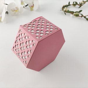 Lantern Box With a Pattern Cut Out | Printable Box Template | Wedding ...