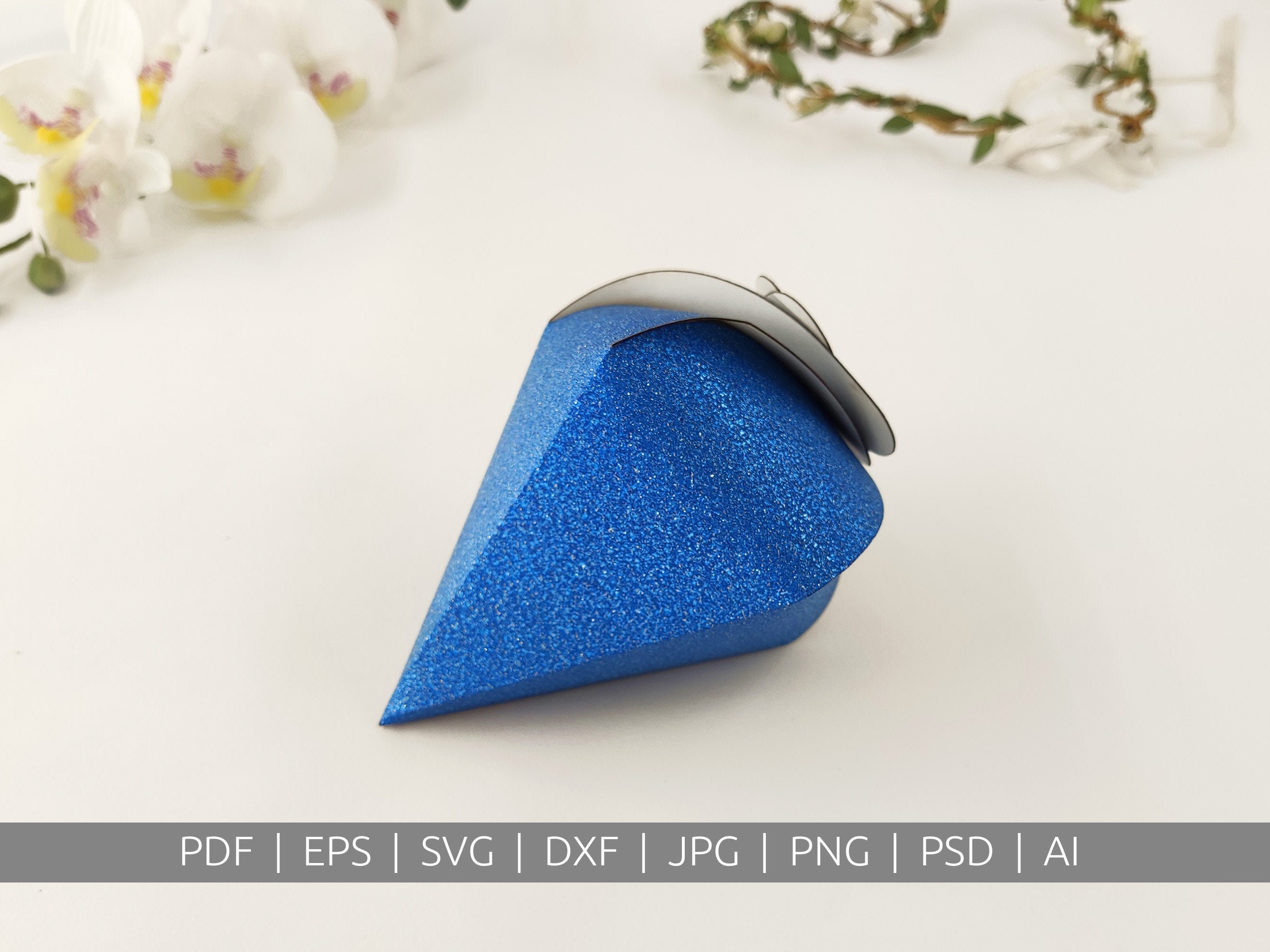 Flower Box Printable Box Template Gift Box Cut Pattern Downloadable ...