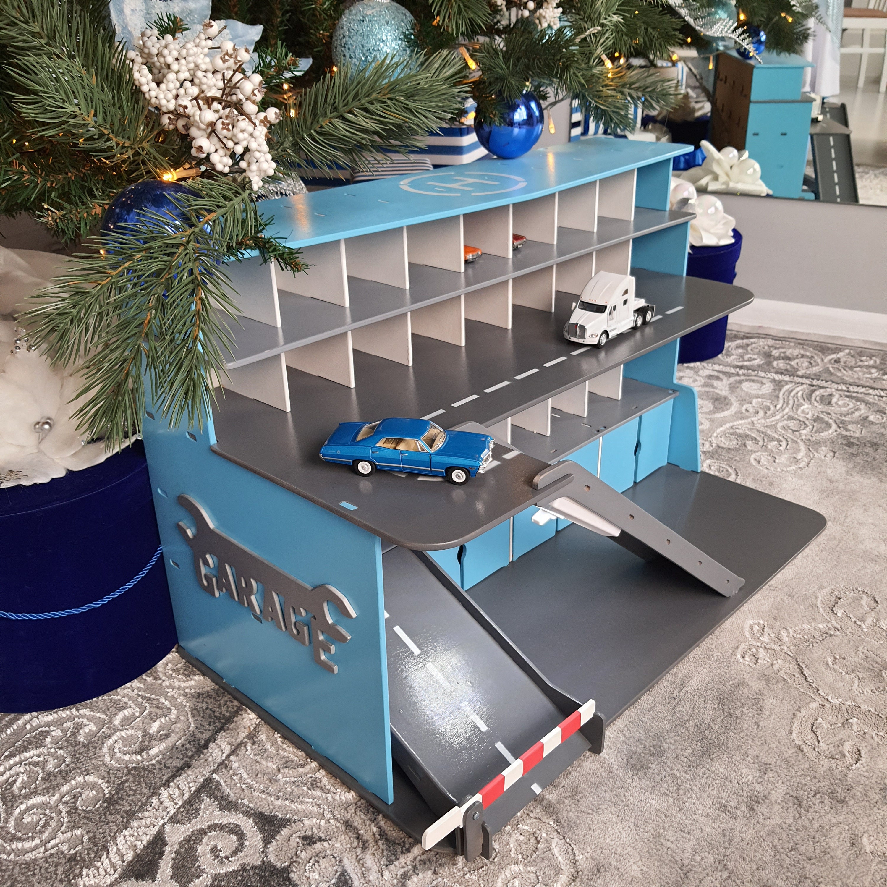 5-layer Assembled Wooden Track Car Garage ,storage for Hot Wheels,shelf ...