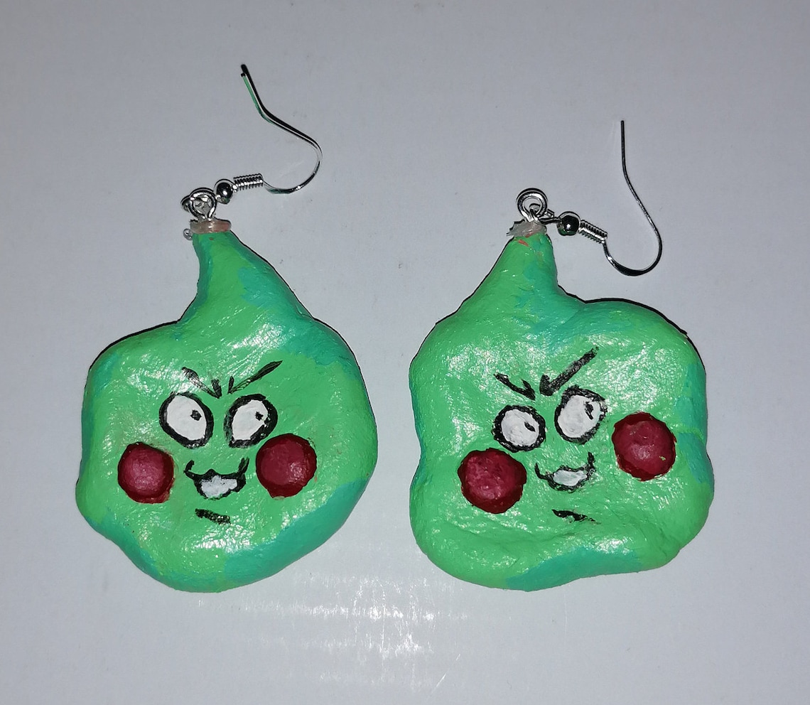 DIMPLE MP100 EARRINGS Clay handmade Mob Psycho 100 Ekubo | Etsy