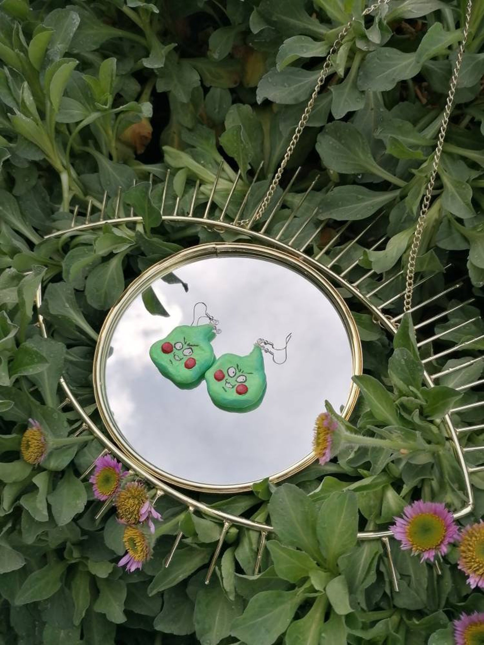 DIMPLE MP100 EARRINGS Clay handmade Mob Psycho 100 Ekubo | Etsy