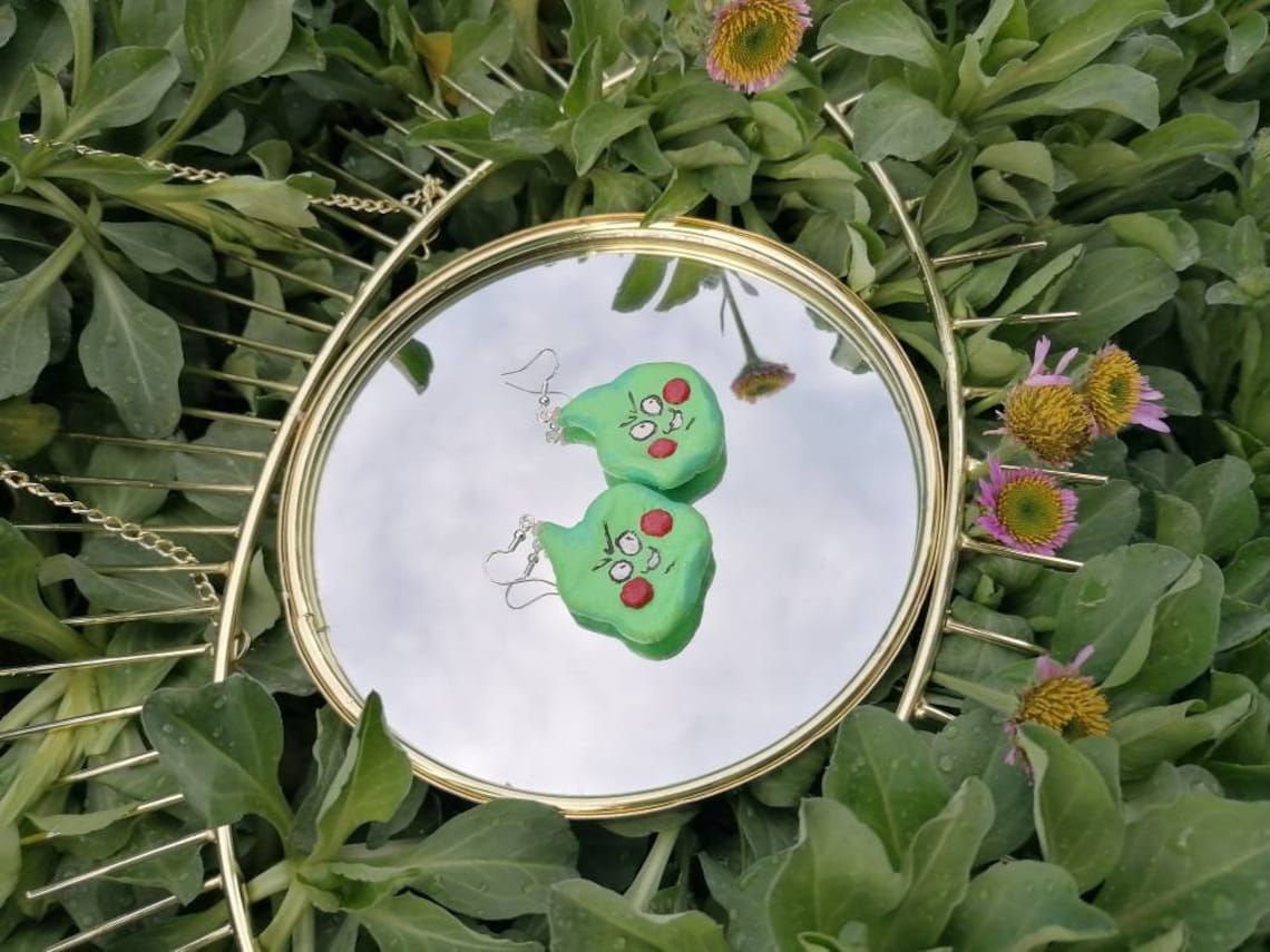 DIMPLE MP100 EARRINGS Clay handmade Mob Psycho 100 Ekubo | Etsy