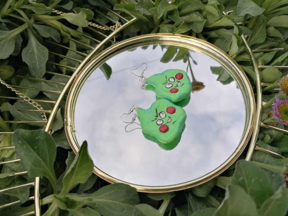 DIMPLE MP100 EARRINGS Clay handmade Mob Psycho 100 Ekubo | Etsy