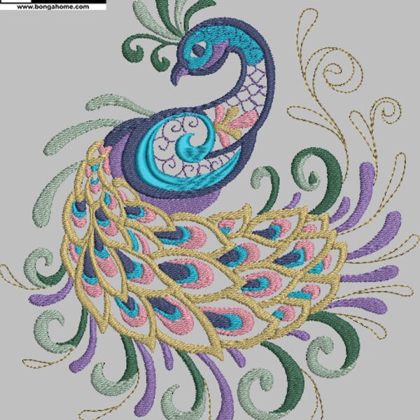 Peacock Embroidery - Etsy
