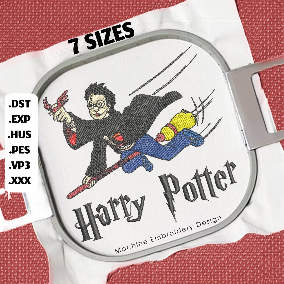 Harry the Wizard Potter Snitch Catching Embroidery Design, Golden ...