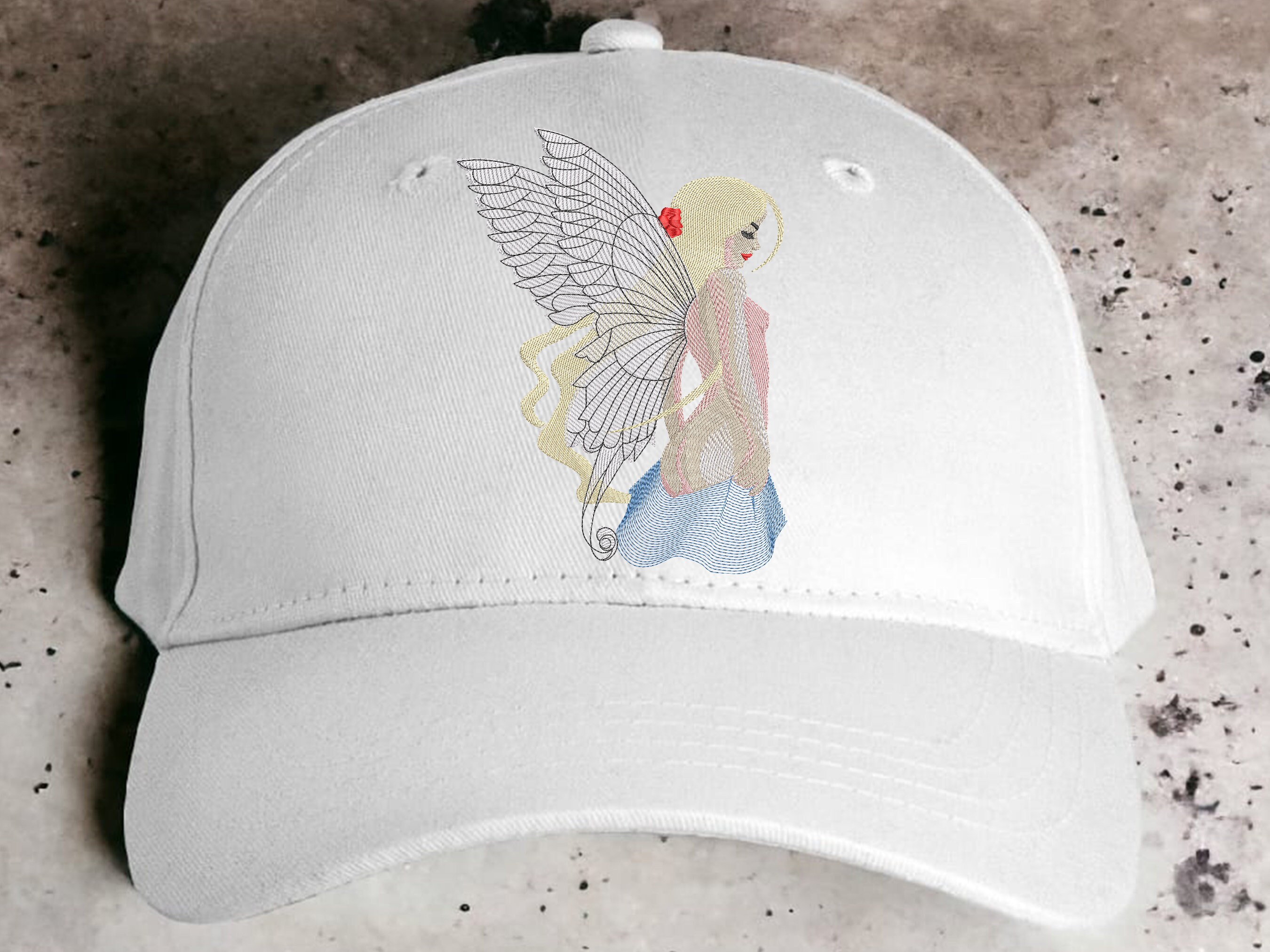 White Angel Machine Embroidery Design Digital Machine Embroidery Files ...