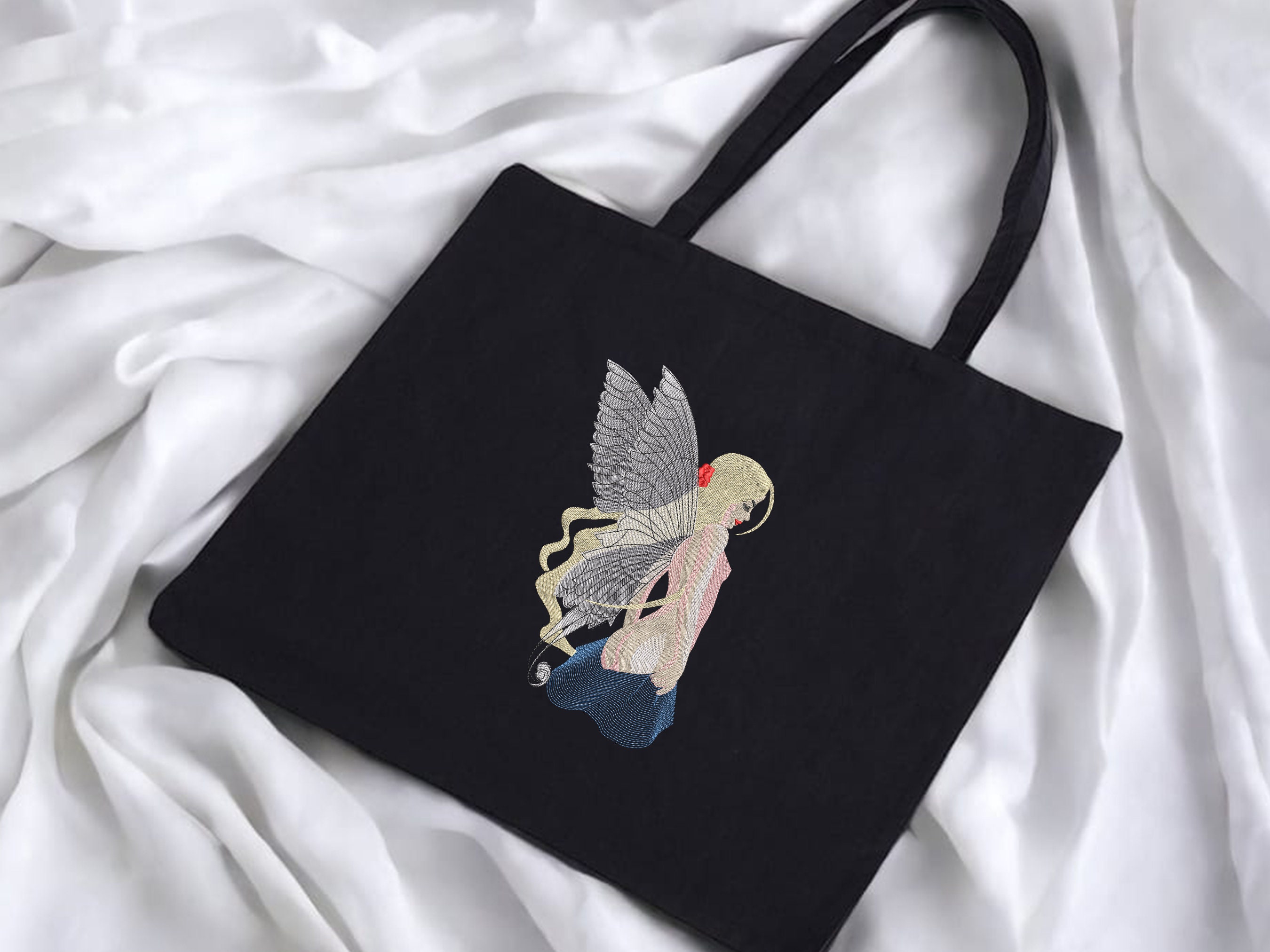 White Angel Machine Embroidery Design Digital Machine Embroidery Files ...