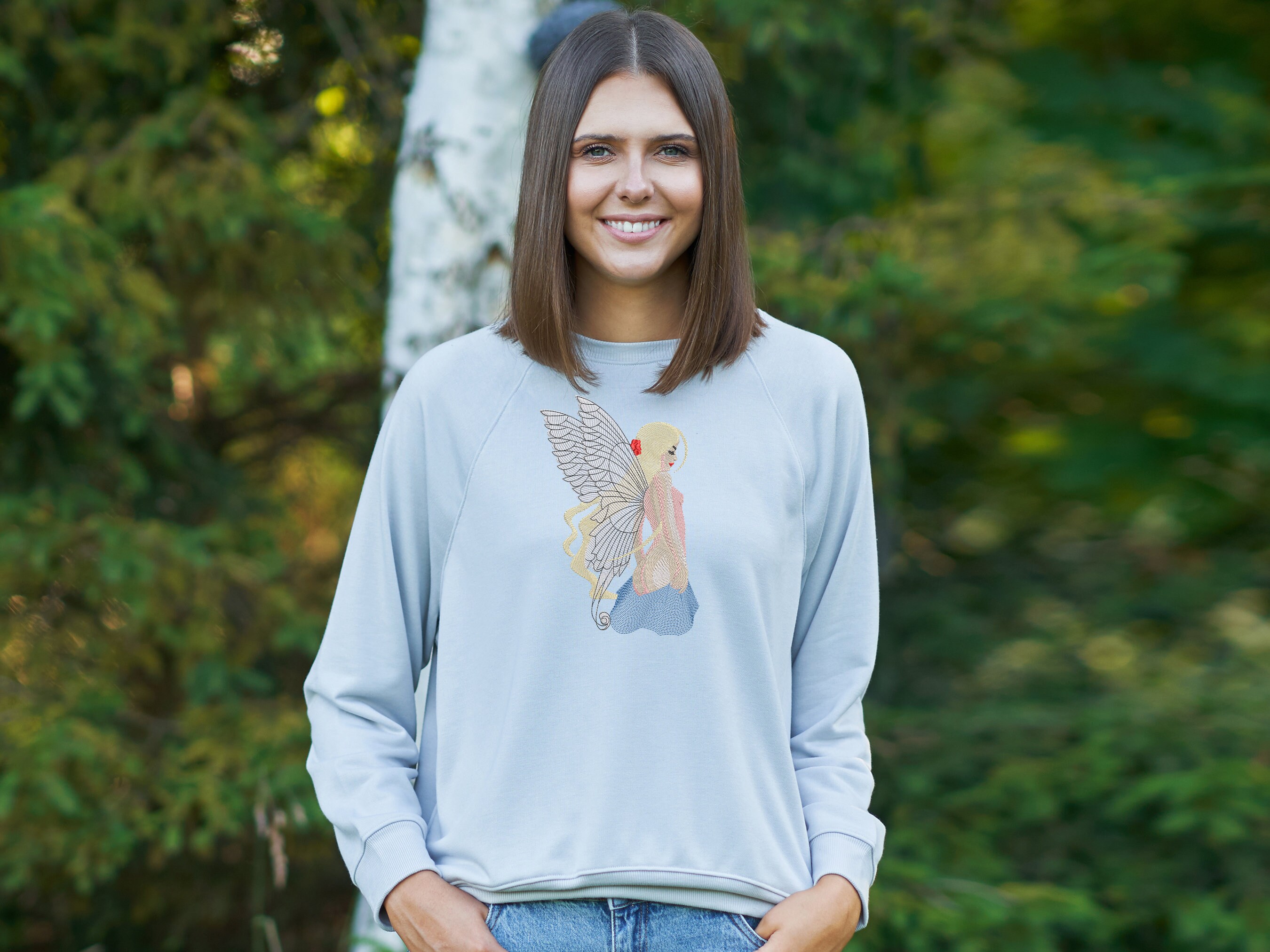 White Angel Machine Embroidery Design Digital Machine Embroidery Files ...