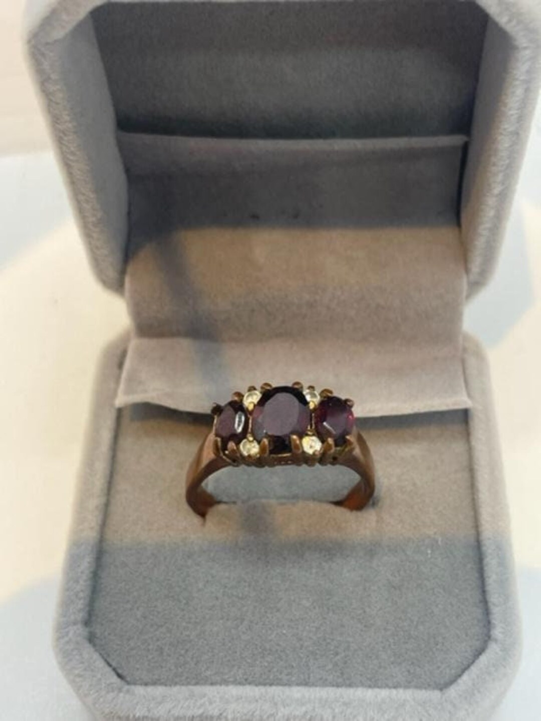 Antique Pinchbeck Ring With Purple Stones - Etsy