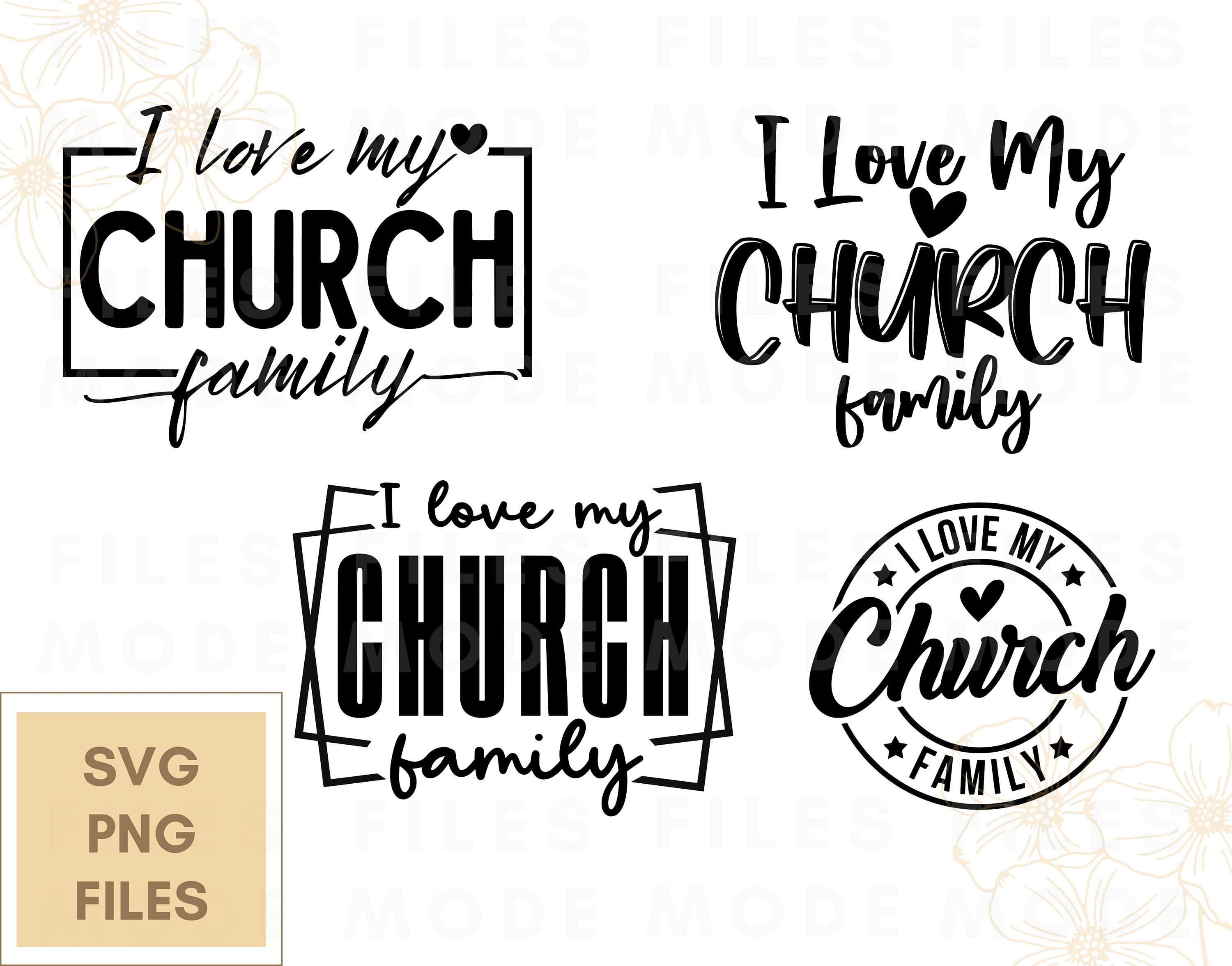 I Love My Church Family Bundle Svg, Png, Teacher Svg, School Svg, Back ...