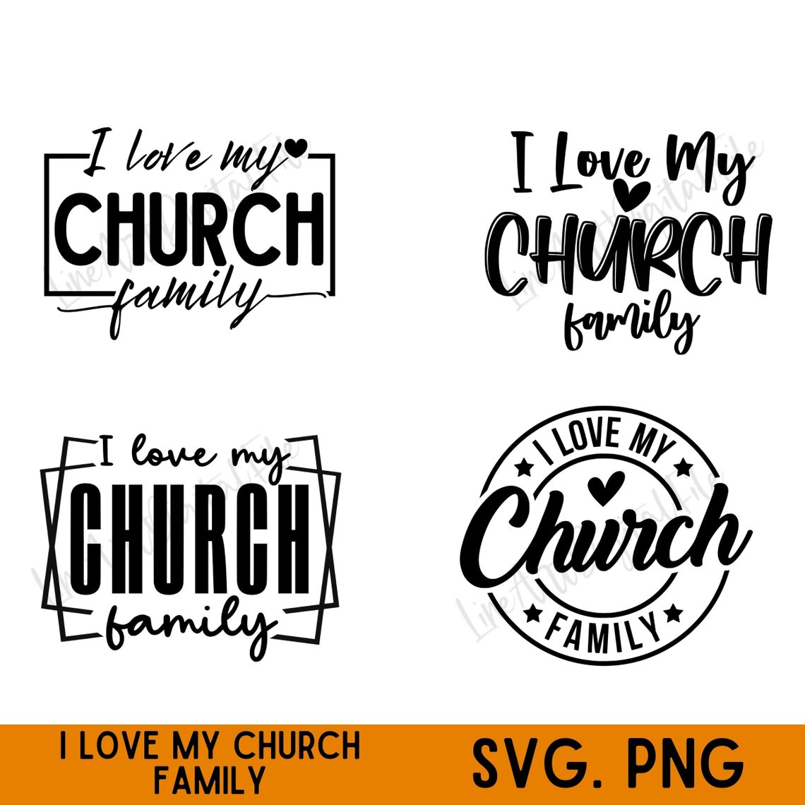 I Love My Church Family Bundle Svg, Png, Teacher Svg, School Svg, Back ...
