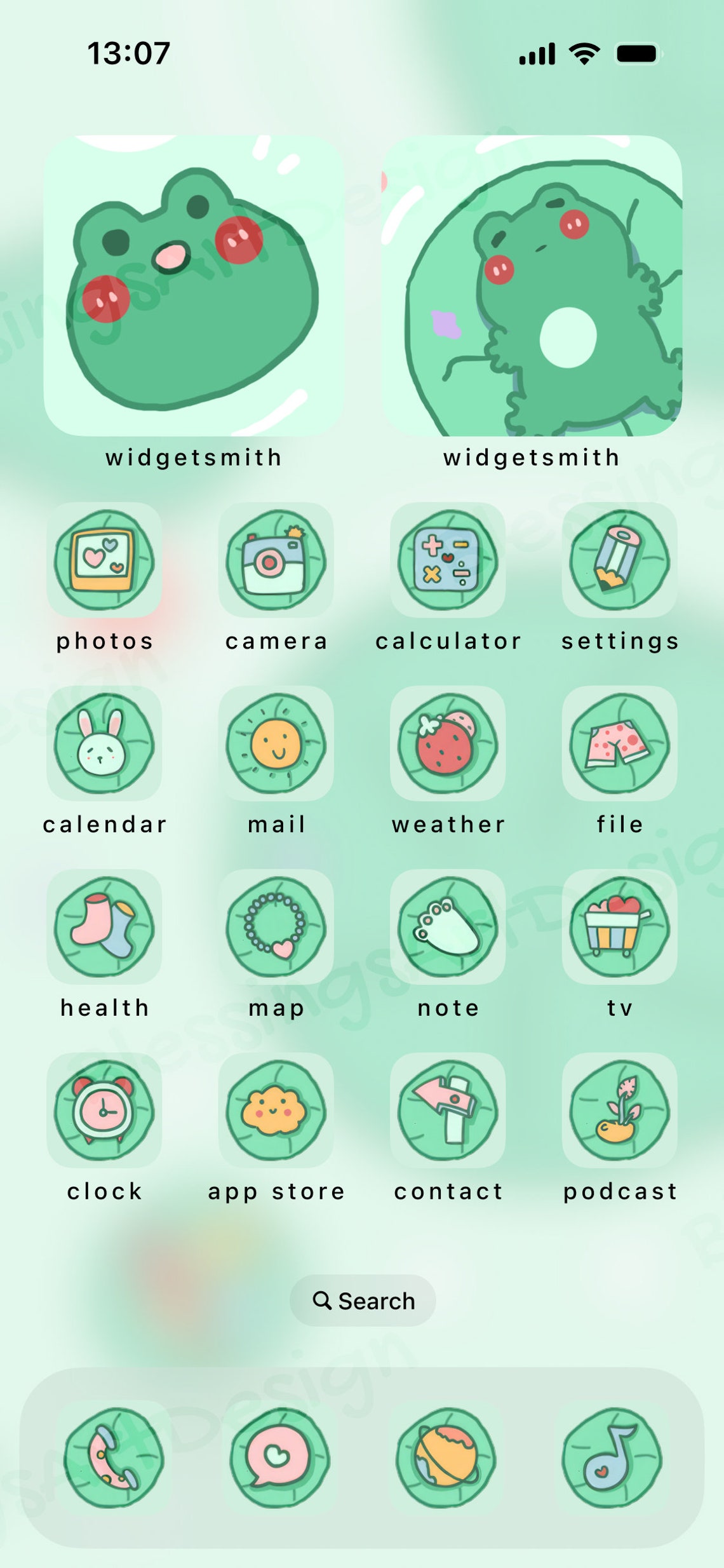 Happy Frog | Ios Icons Pack Bundle, iPhone Theme, App Covers, Icons ...