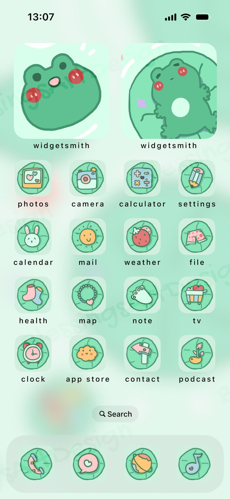Happy Frog | Ios Icons Pack Bundle, iPhone Theme, App Covers, Icons ...
