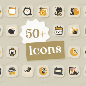 Pick A Moon Cat | Ios Icons Pack, iPhone Theme, App Cover, Icons Skin ...
