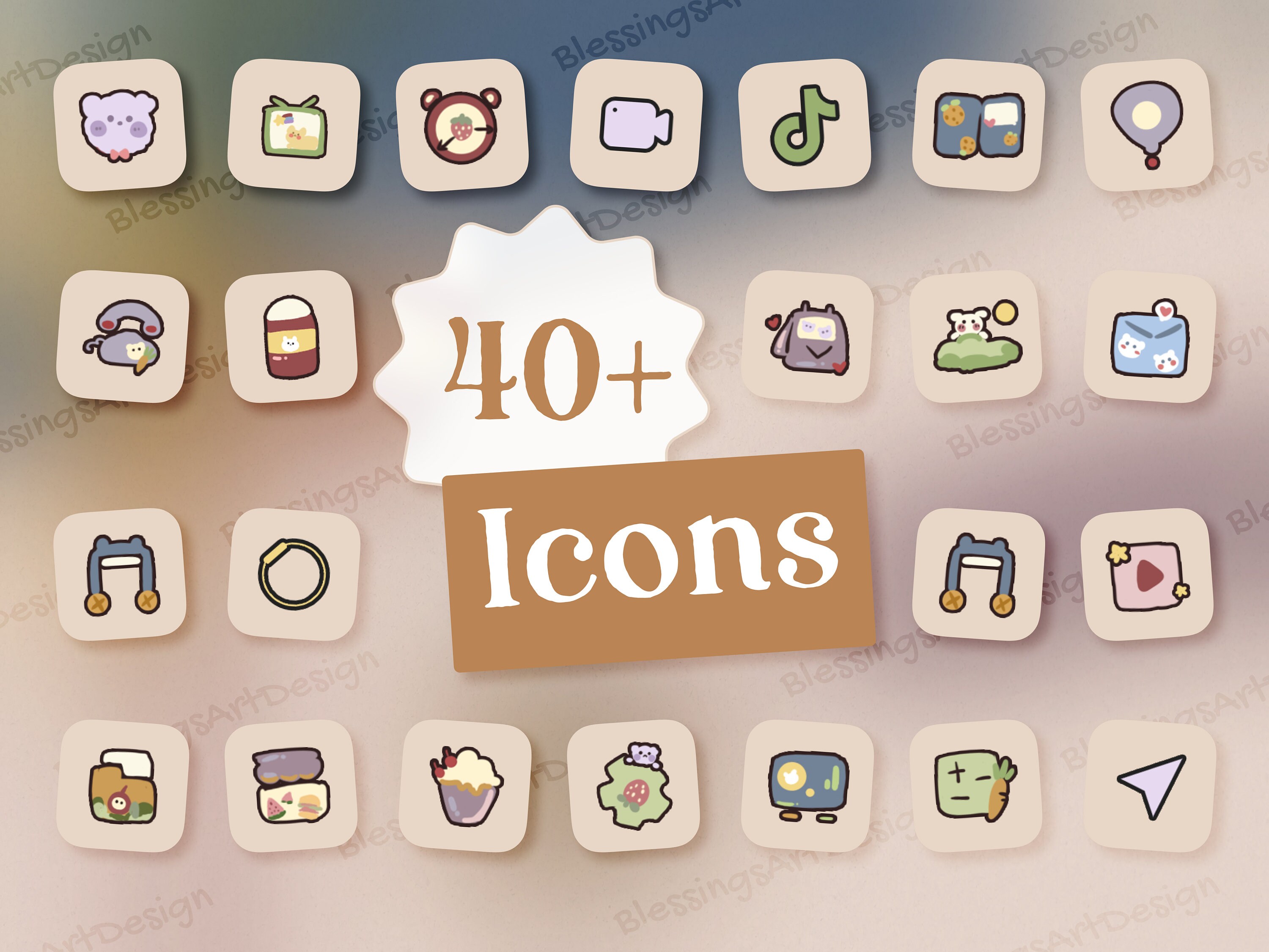 Mood Notebook | Ios Icons Pack, iPhone Theme, App Cover, Icons Skin ...