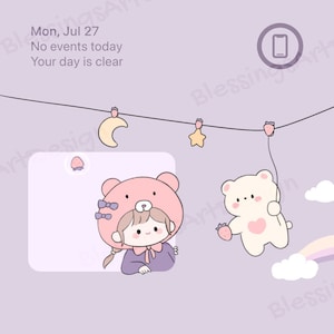 Soft Taro Bear | Ios Icons Pack, iPhone Theme, App Cover, Icons Skin ...