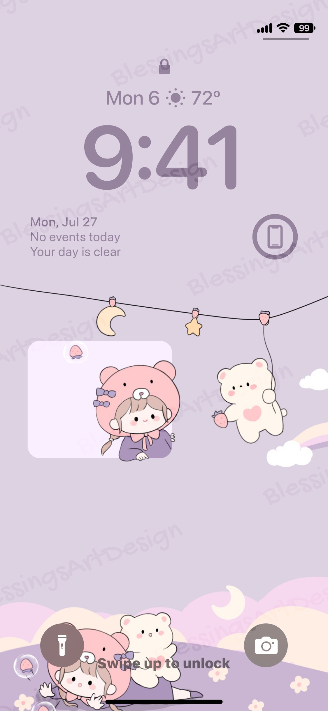 Soft Taro Bear | Ios Icons Pack, iPhone Theme, App Cover, Icons Skin ...