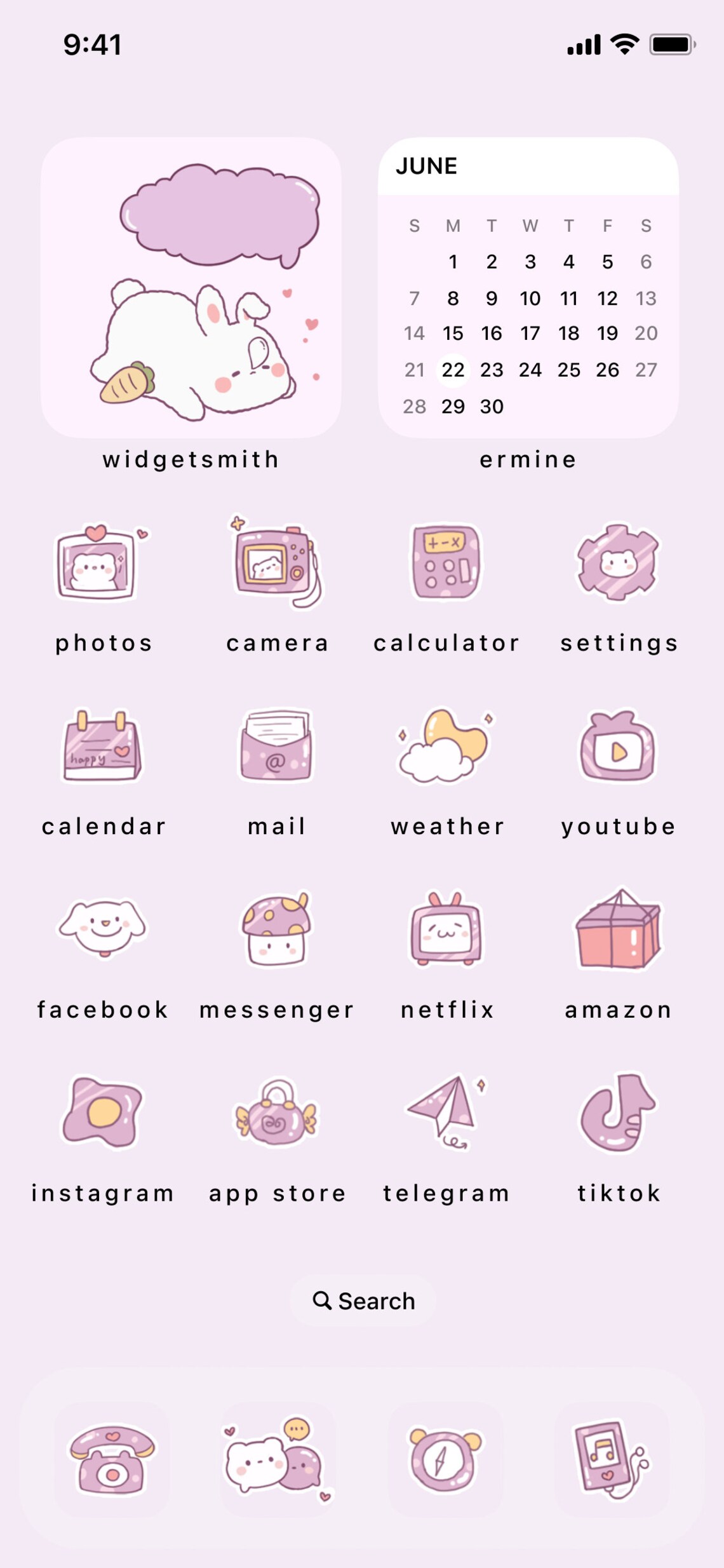 60+ Cute Purple | Ios Icons Pack, iPhone Theme, App Icons, Home Screen ...