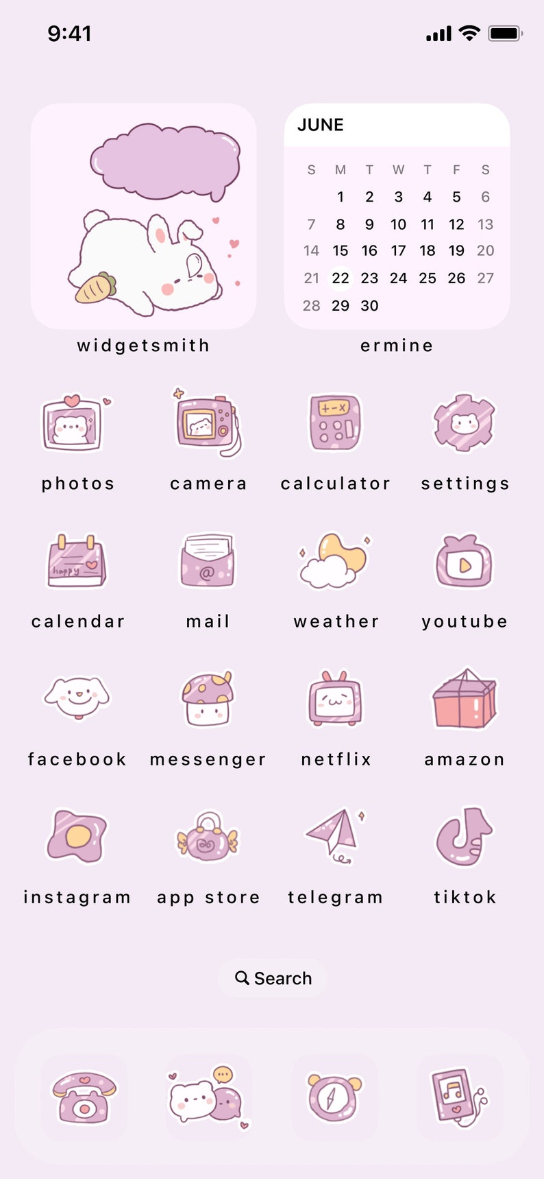 60 Cute Purple Ios Icons Pack Iphone Theme App Icons - Etsy
