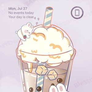 Milk Tea Rabbit | Ios Icons Pack, iPhone Theme, App Cover, Icons Skin ...