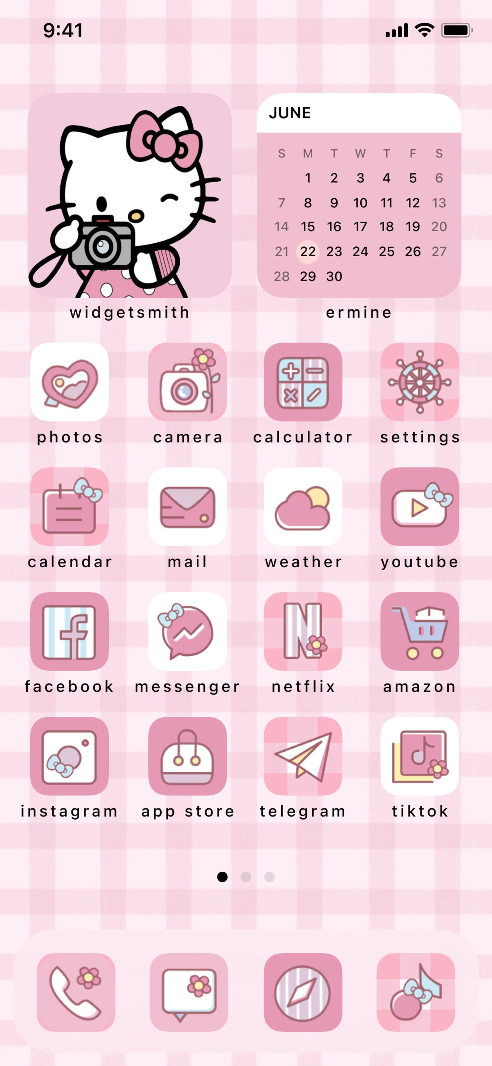 90+ Pink Kitty Cat | Ios Icons Pack, iPhone Theme, App Cover, Icons ...
