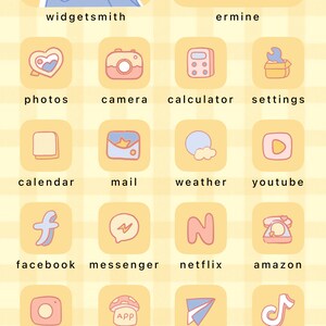 70+ Yellow Cute Girl | Ios Icons Pack, iPhone Theme, App Cover, Icon ...
