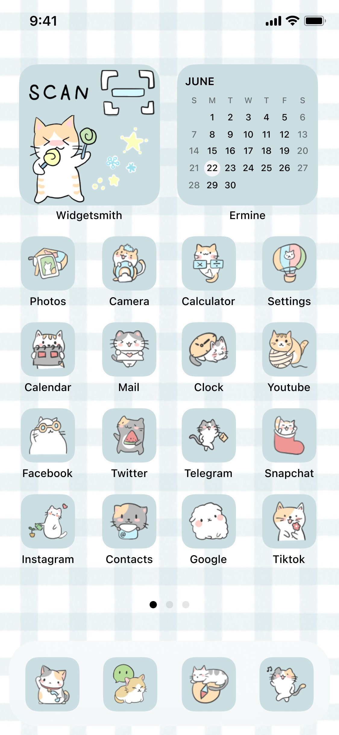 100 Cute Kawaii Cat Ios Icons Pack Iphone Theme App - Etsy UK