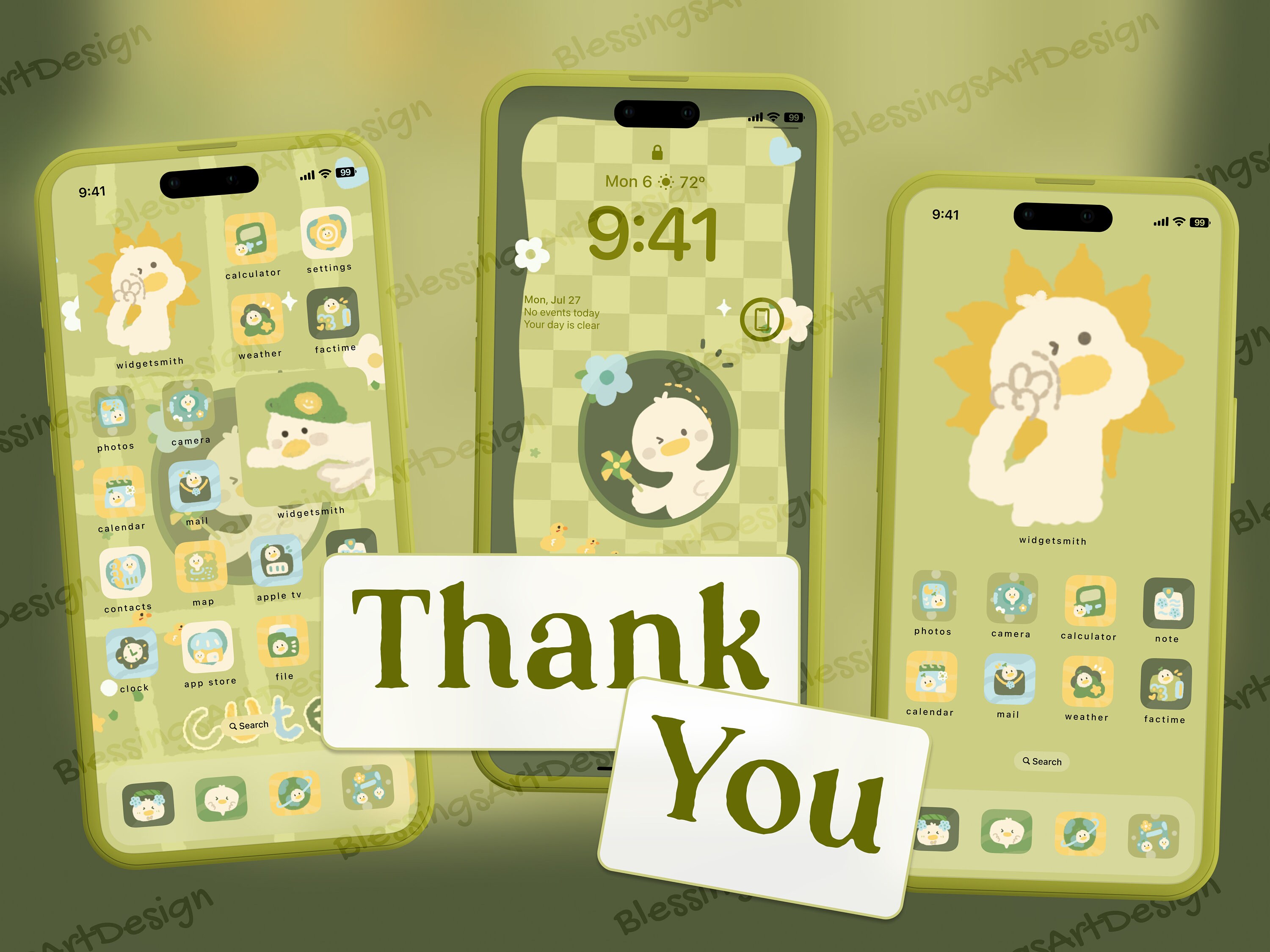 Retro Outing Duck | Ios Icons Pack, iPhone Theme, App Cover, Icons Skin ...