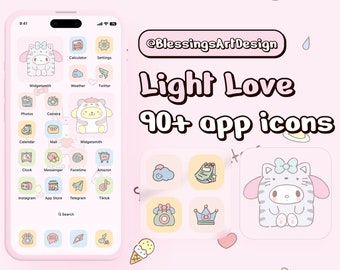 90 Pink Kitty Cat Ios Icons Pack Iphone Theme App Cover - Etsy