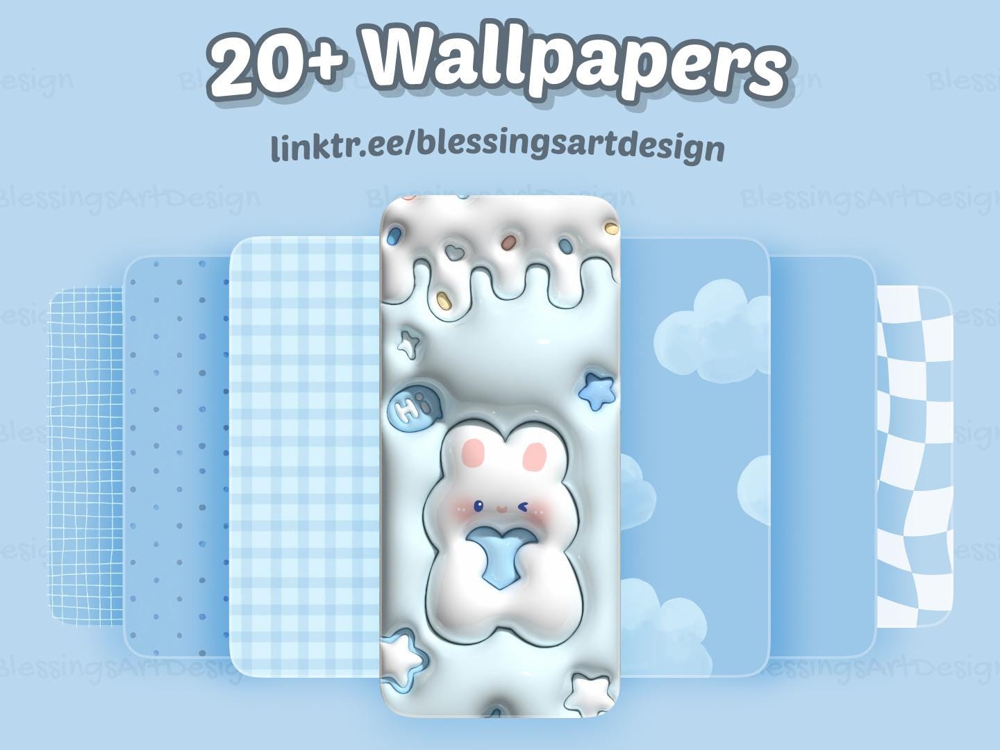 Kawaii Bunny App Icons: Cozy Ios Android Theme (digital Download - Etsy