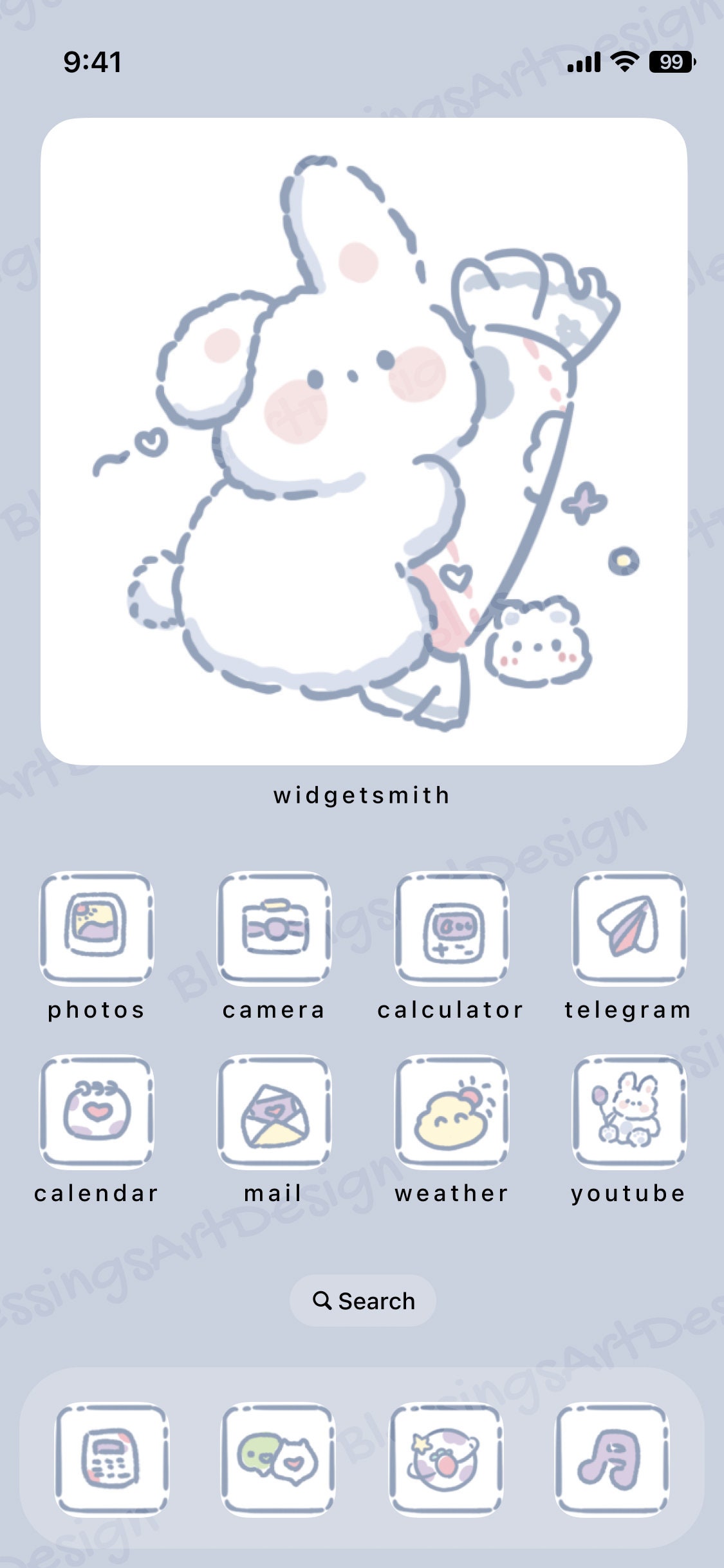 Toffee Bunny | Ios Icons Pack, iPhone Theme, App Cover, Icons Skin ...