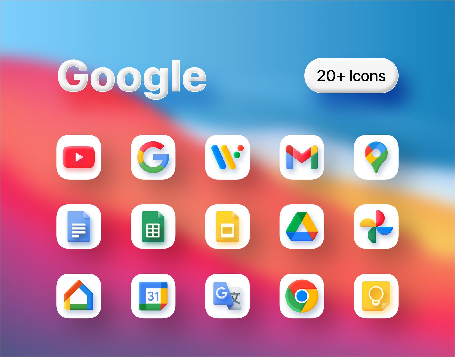 BIG SUR Style 100 Iphone IOS 14 App Icons Pack Macos Big - Etsy