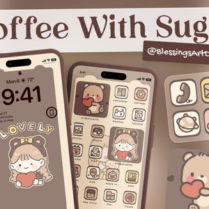 Coffee With Sugar | Ios Icons Pack, iPhone Theme, App Cover, Icons Skin ...