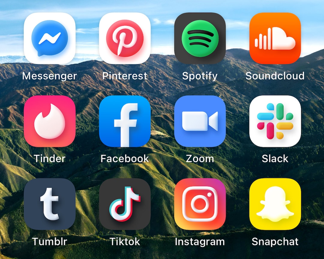 BIG SUR Style | 100+ iPhone IOS 14 App Icons Pack | Macos Big Sur Ios ...