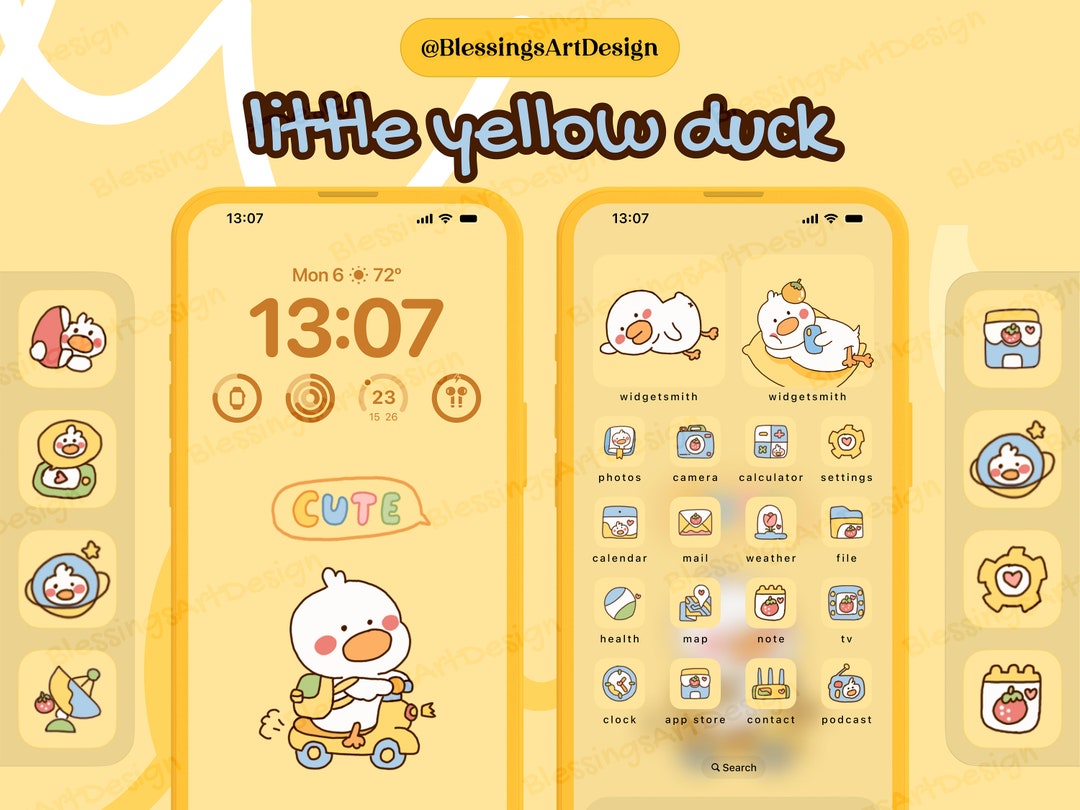 Kleine Ente | iOS Icons Pack Bundle, iPhone Theme, App Covers, Icons ...