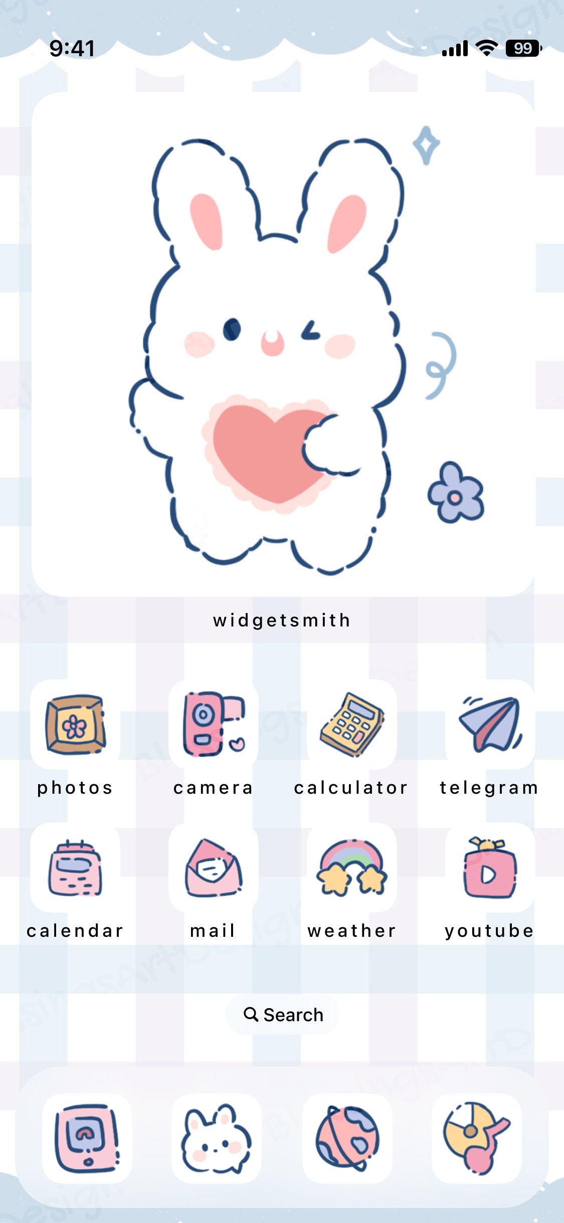 Pastel Soft Bunny | Ios Icons Pack, iPhone Theme, App Cover, Icons Skin ...