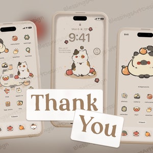 Lucky Meow Cat | Ios Icons Pack, iPhone Theme, App Cover, Icons Skin ...