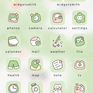 White Little Cat | Ios Icons Pack Bundle, iPhone Theme, App Covers ...