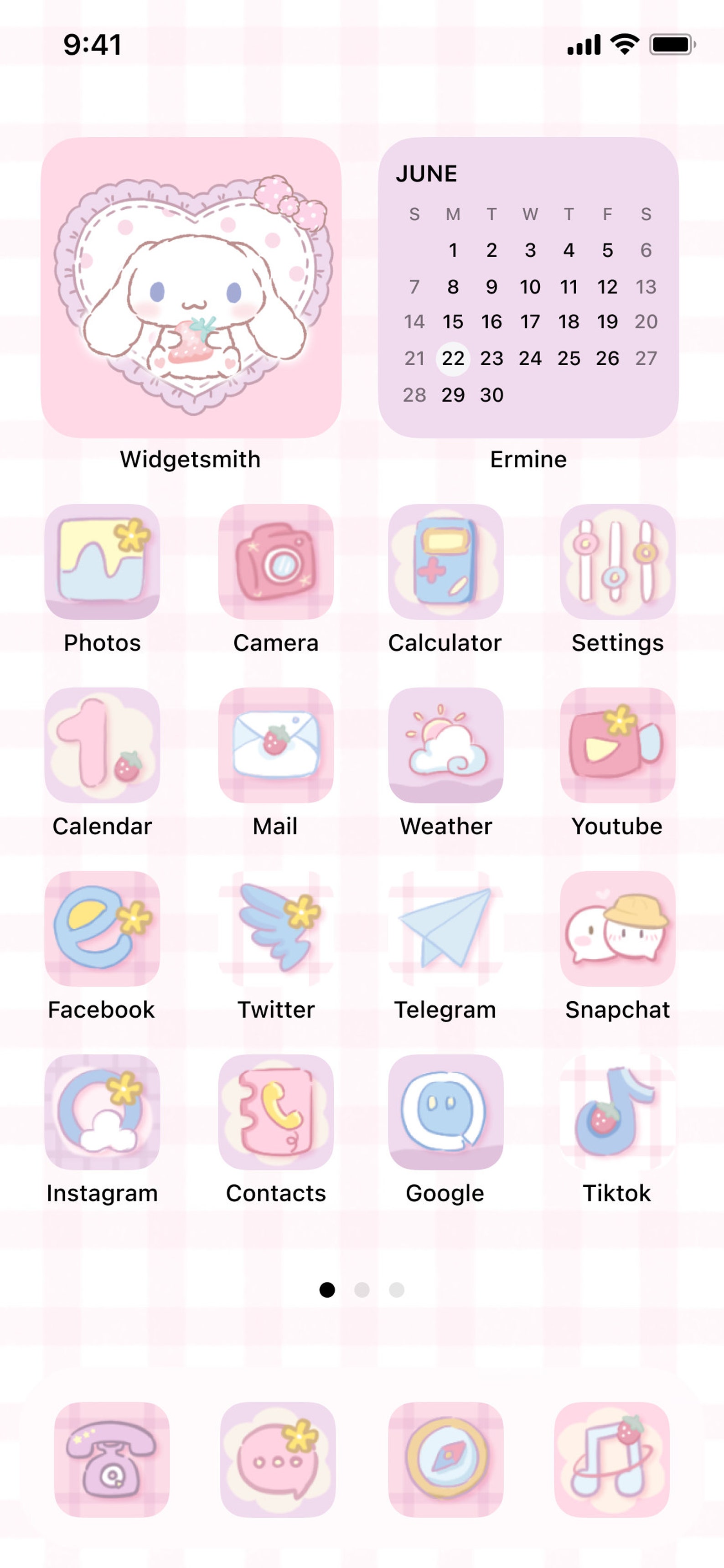 100 Cute Bunny Ios Icons Pack Iphone Theme App Cover - Etsy